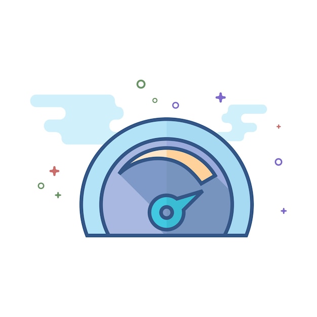 Premium Vector | Dashboard icon flat color style vector illustration Premium Vector | Dashboard icon flat color style vector illustration