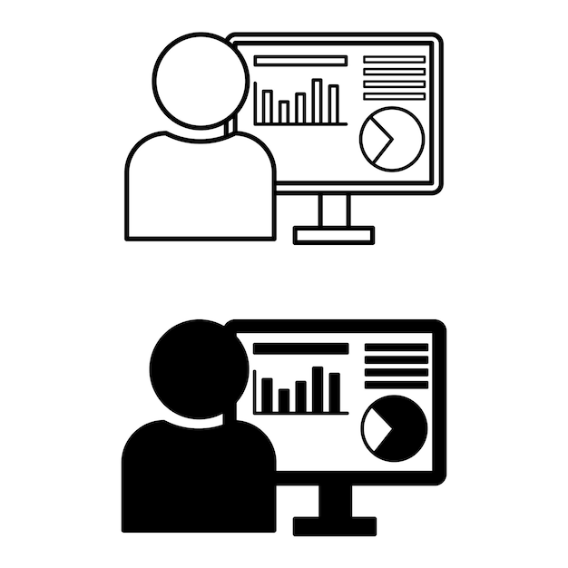 Premium Vector Data Analyst Icons
