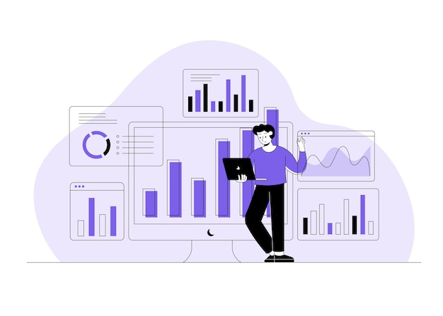 Premium Vector | Data Analytics Premium Vector | Data Analytics