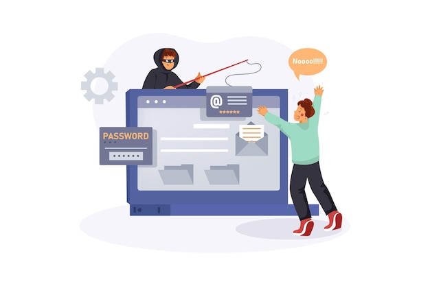 Premium Vector | Data breach Premium Vector | Data breach