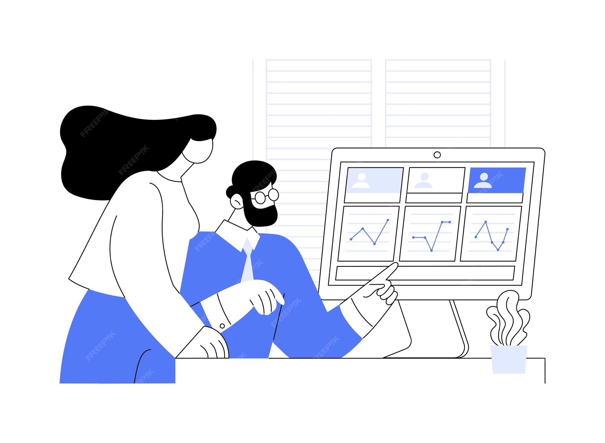 Premium Vector Data Collection Software Abstract Concept Vector Illustration Group Of