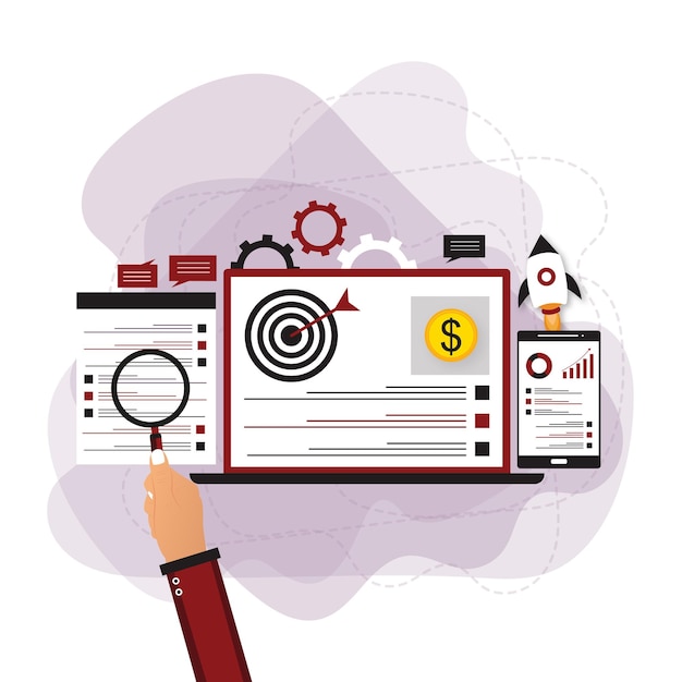 Premium Vector | Data driven marketing concept Premium Vector | Data driven marketing concept