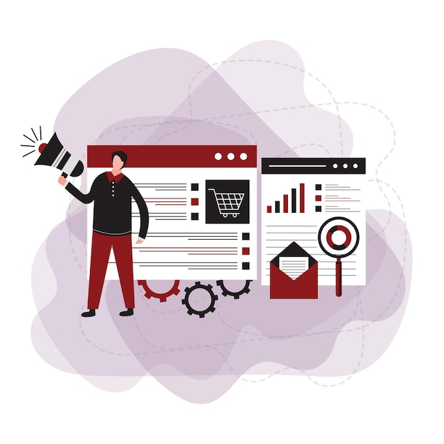 Premium Vector | Data driven marketing concept Premium Vector | Data driven marketing concept