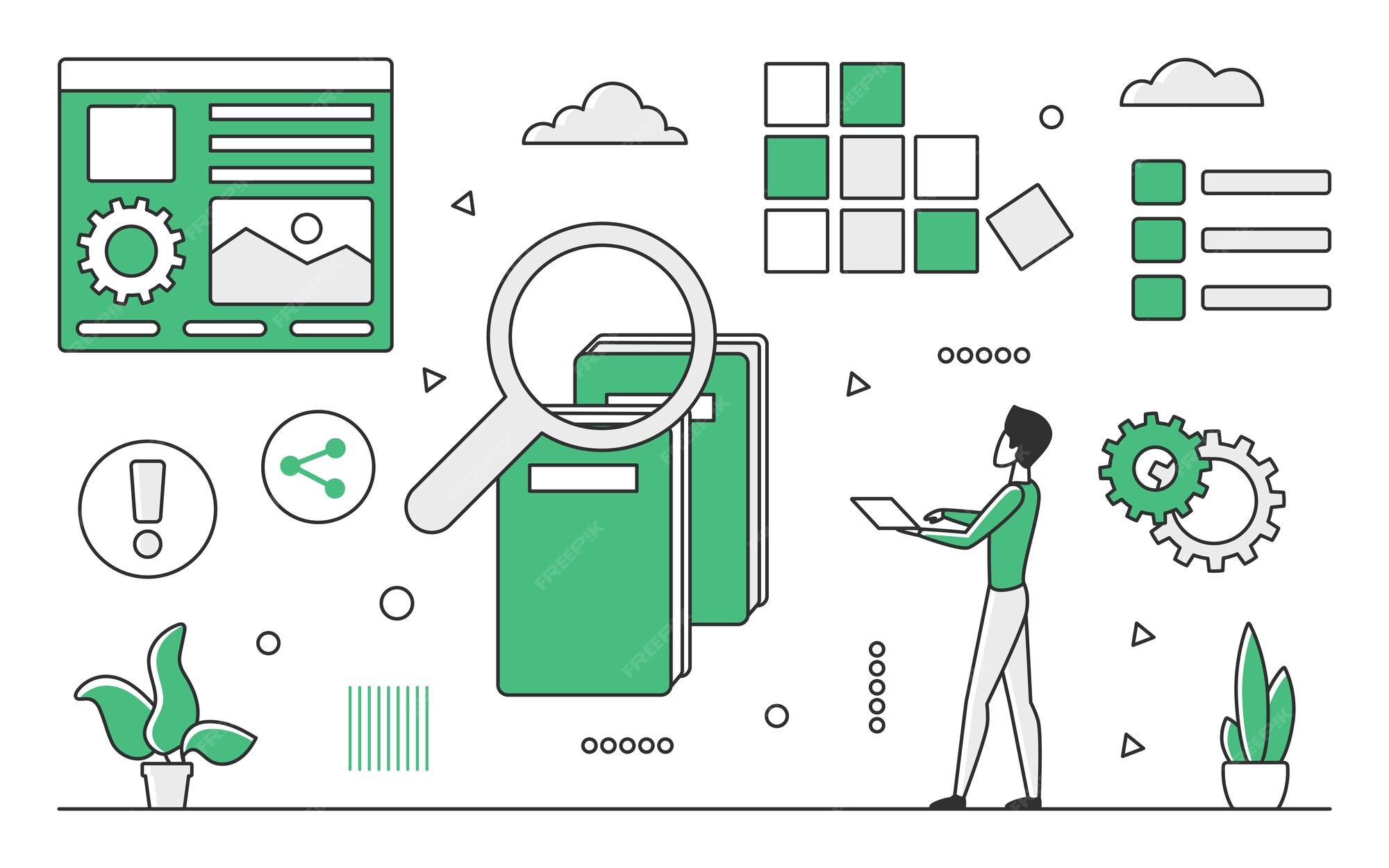 Premium Vector | Data information structuring Premium Vector | Data information structuring