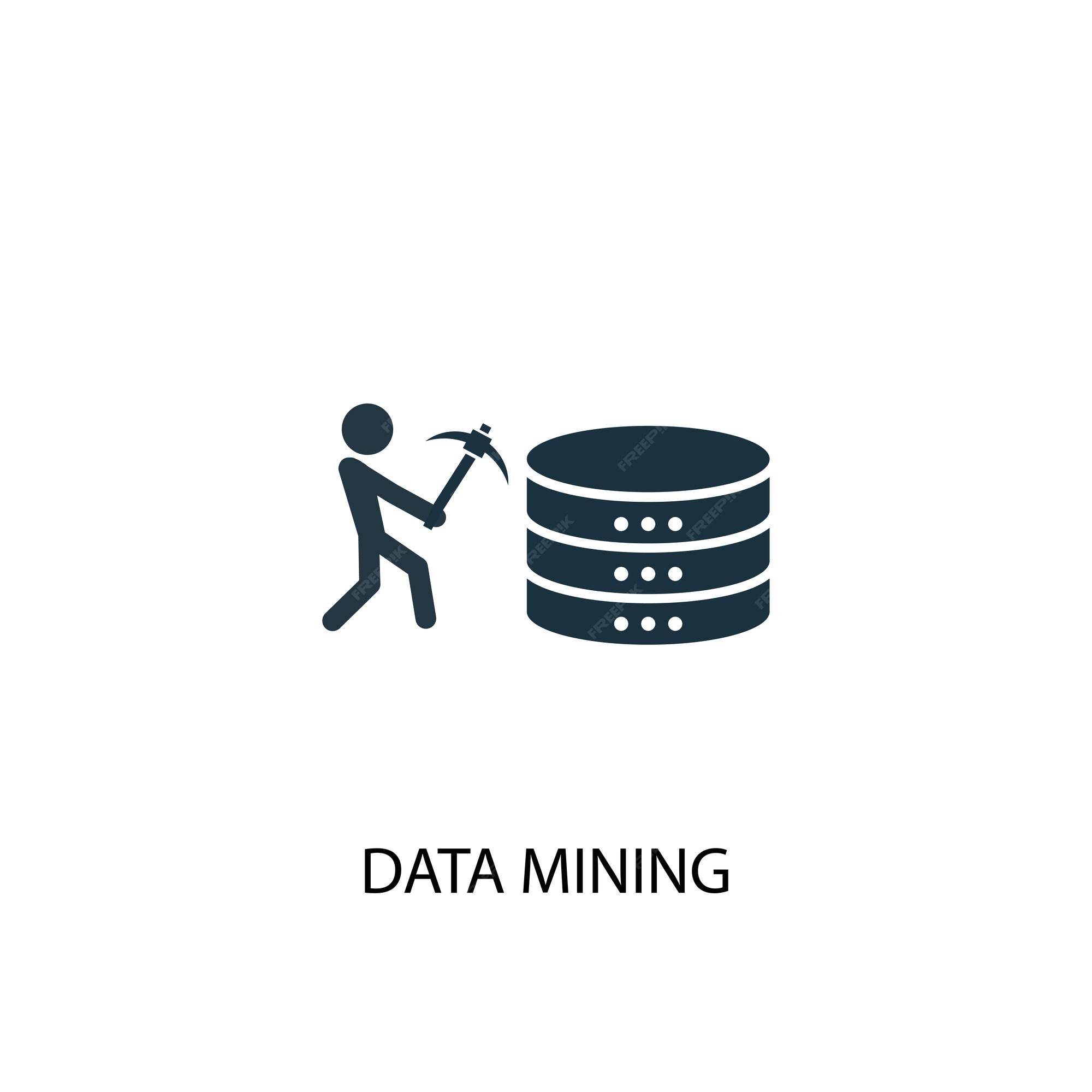 Premium Vector | Data mining icon. Simple element illustration. Data ...