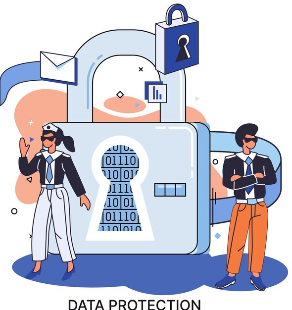 Protected Data Access Vectors & Illustrations for Free Download