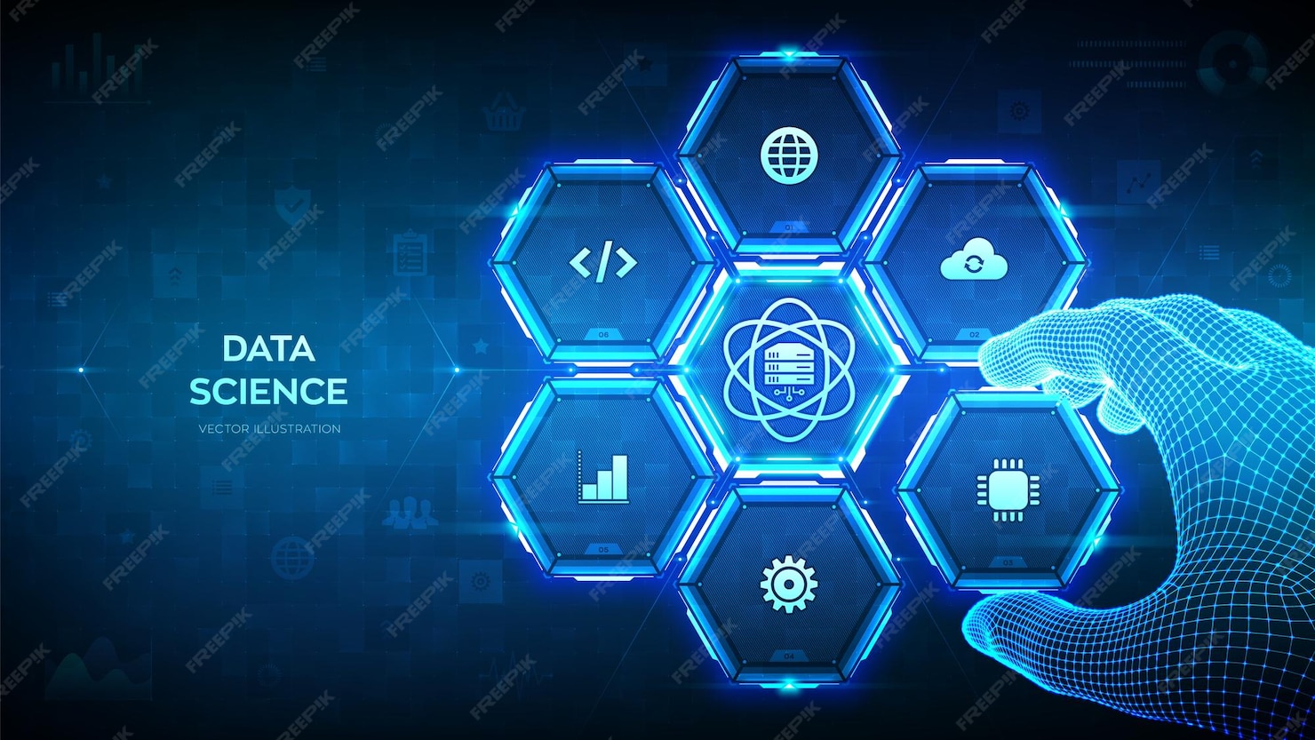 Premium Vector | Data Science Computer science technology concept Artificial intelligence Big ...