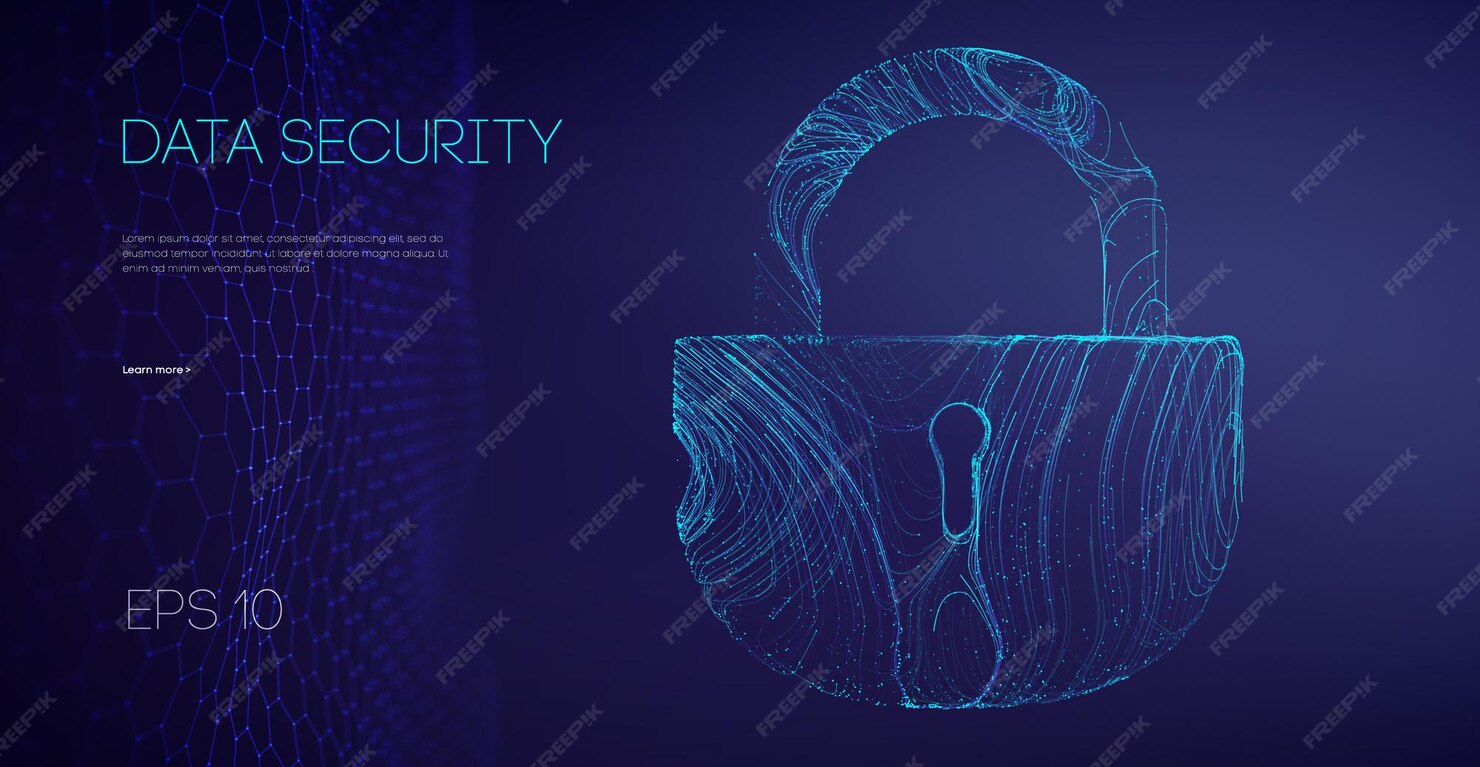 Premium Vector | Data security binary lock. encryption code computer firewall concept. alarm ...