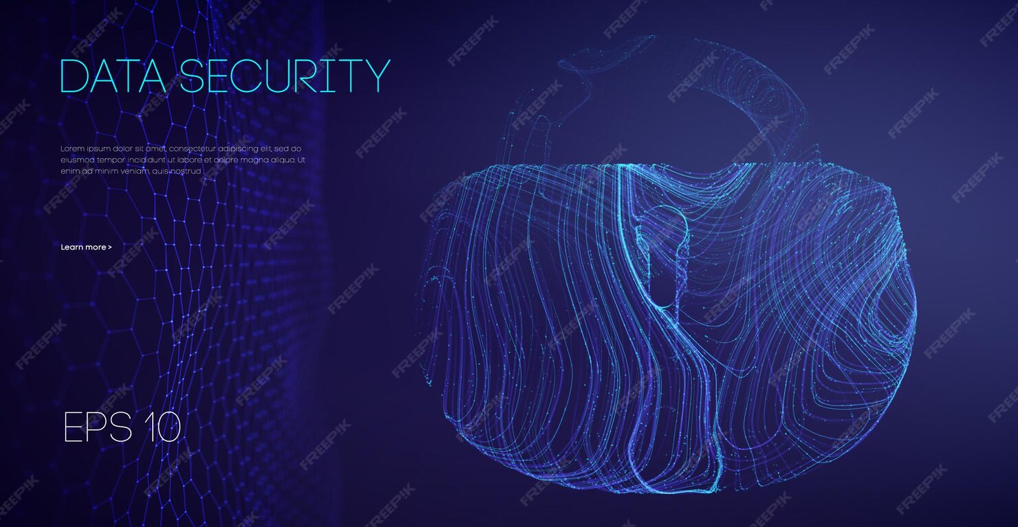 Premium Vector Data Security Binary Lock Encryption Code Computer Firewall Concept Alarm Locks 