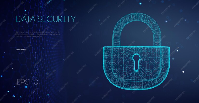 Premium Vector Data Security Binary Lock Security Cloud Data Attack