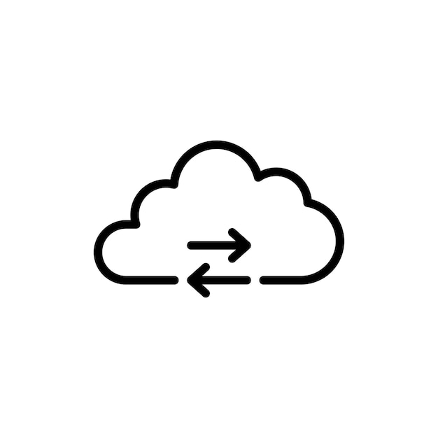 Premium Vector | Data sync or upload like thin line cloud concept of ... Premium Vector | Data sync or upload like thin line cloud concept of ...