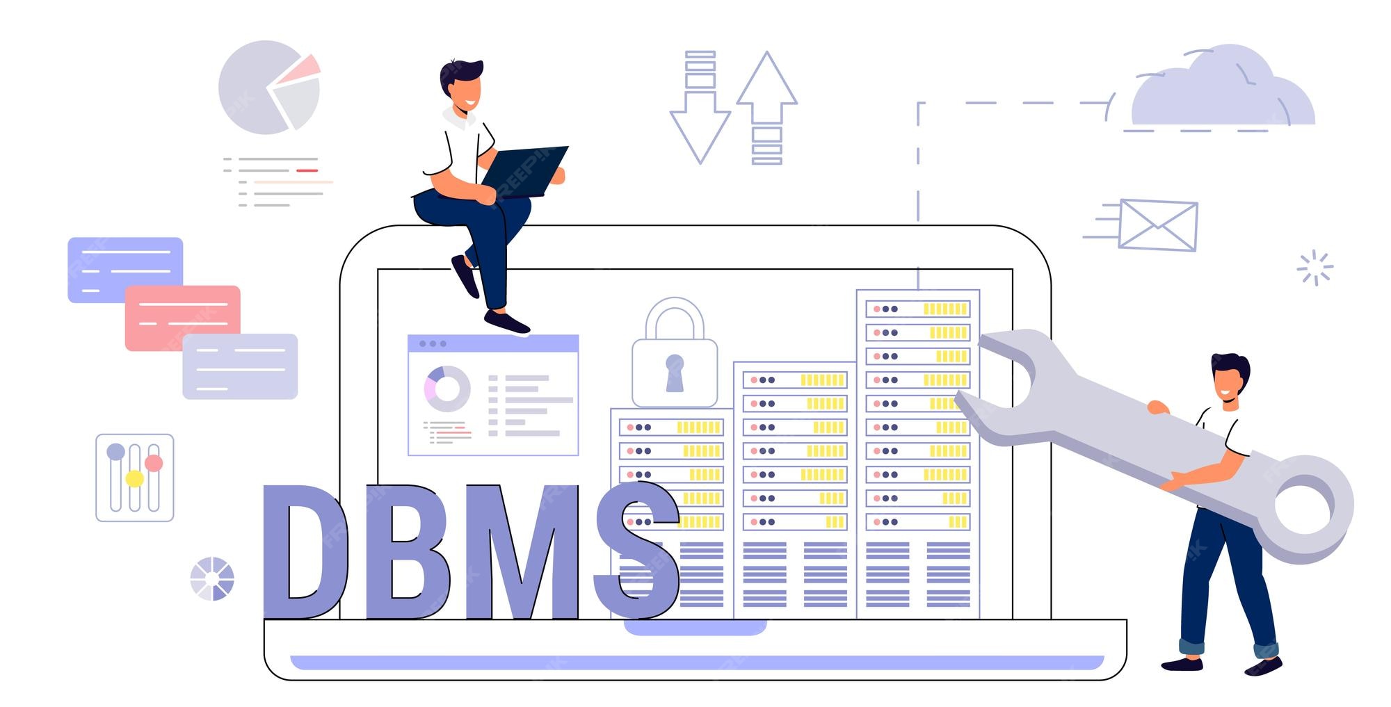 Premium Vector Database Administrator Dbms Software Data Center Hosting Server
