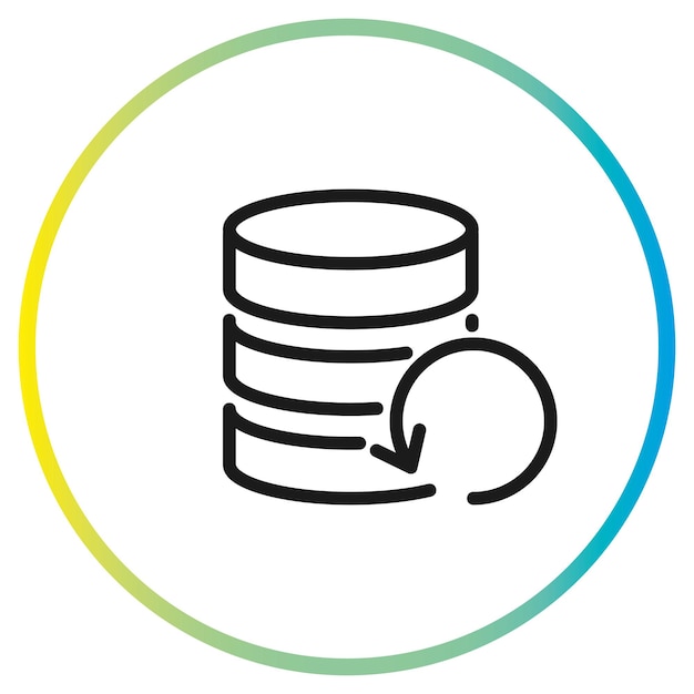Premium Vector | Database backup icon vector Premium Vector | Database backup icon vector