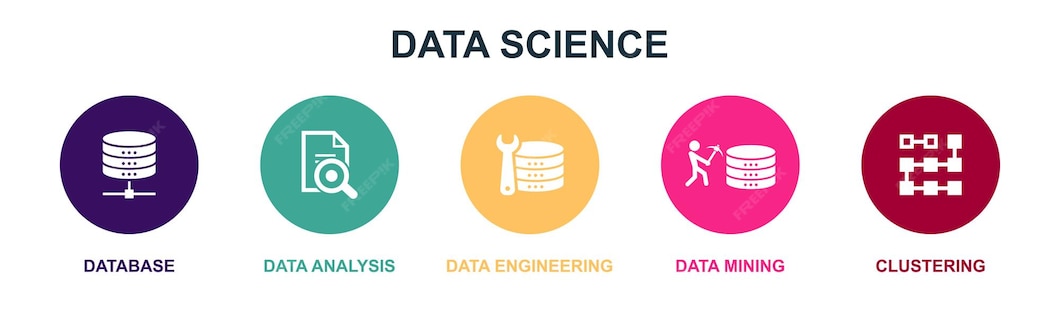 Premium Vector Database Data Analysis Data Engineering Data Mining Clustering Icons