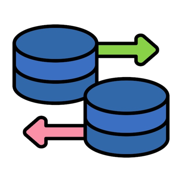 Premium Vector | Database flat illustration Premium Vector | Database flat illustration
