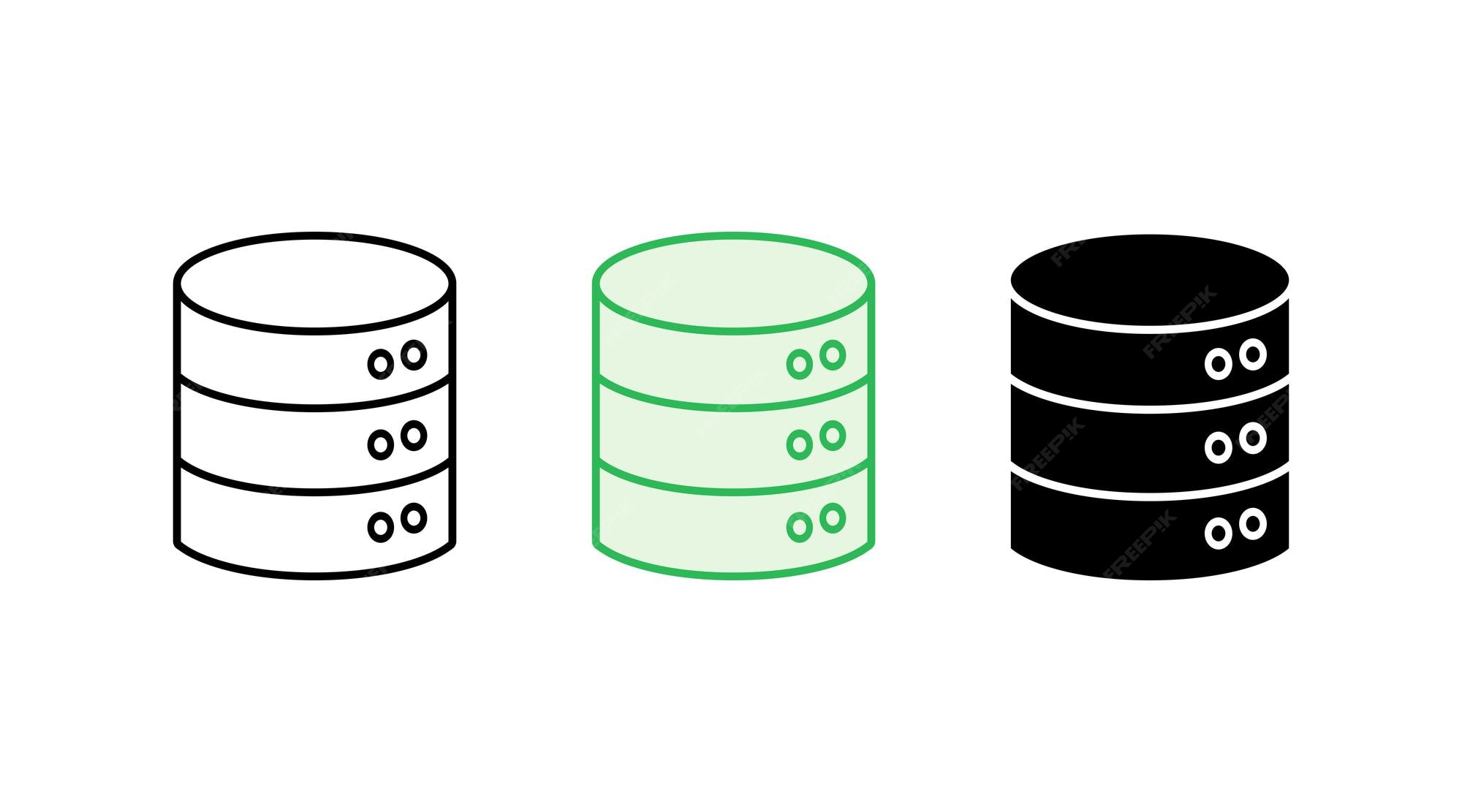 Premium Vector | Database icon set database vector icon Data Storage ...