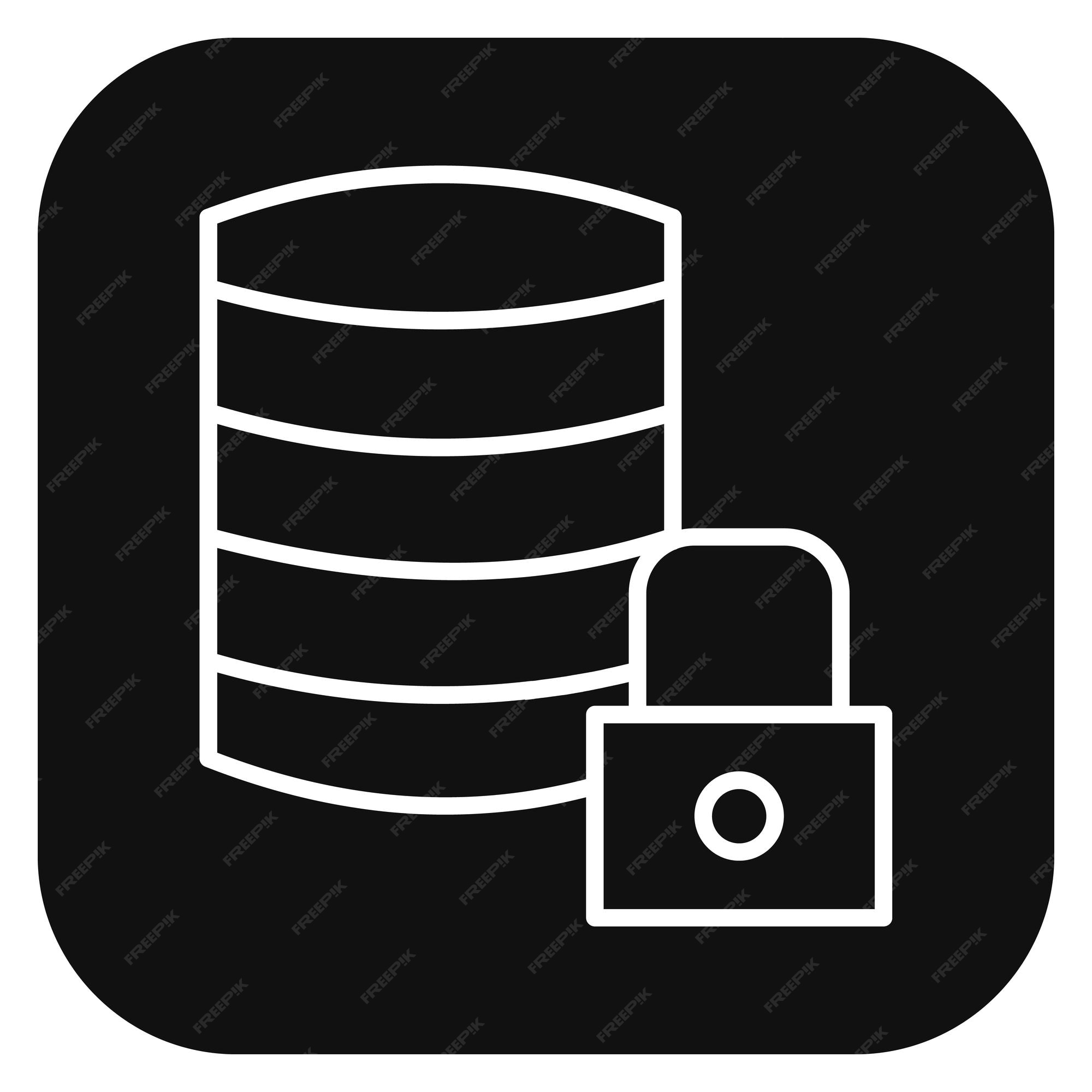 Premium Vector | Database Lock Vector Illustration Premium Vector | Database Lock Vector Illustration