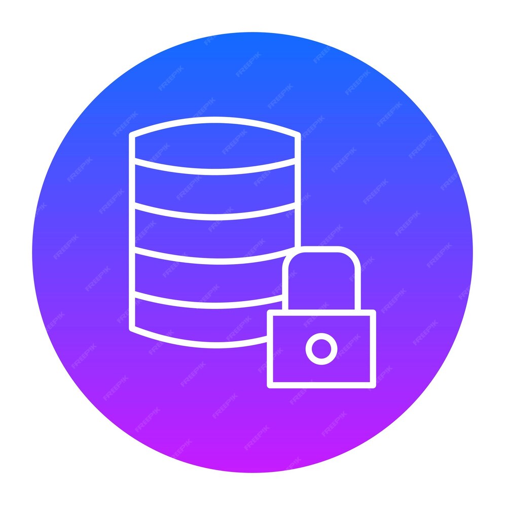 Premium Vector | Database Lock Vector Illustration Premium Vector | Database Lock Vector Illustration