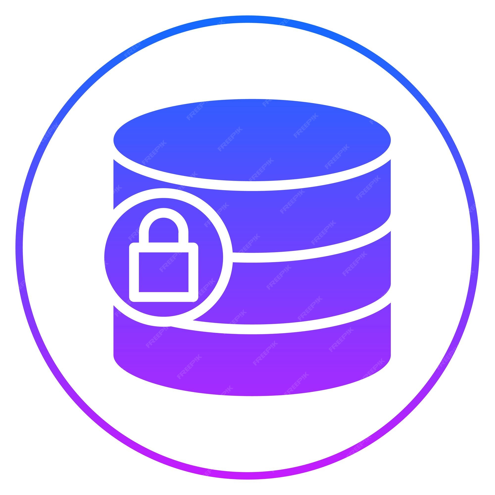 Premium Vector | Database Lock Vector Illustration Premium Vector | Database Lock Vector Illustration