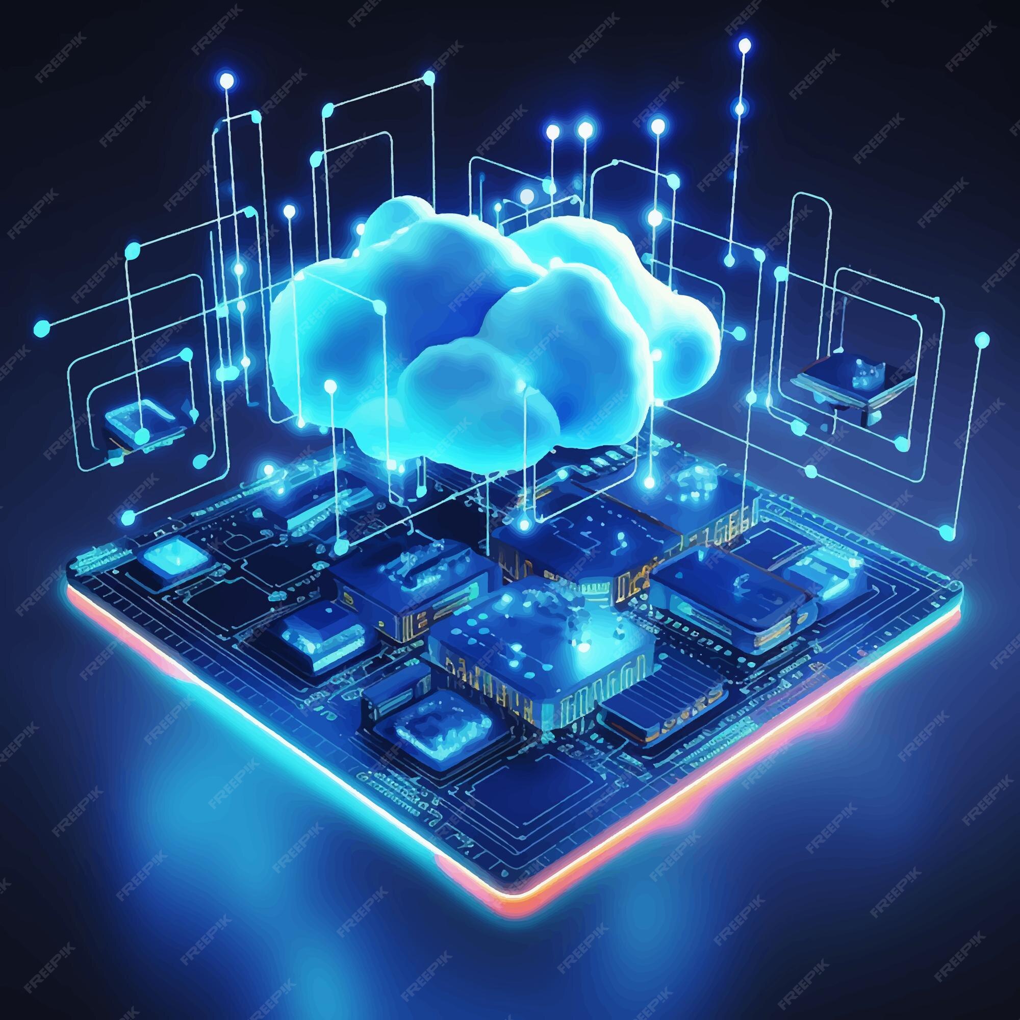 Premium Vector Database Networking Server Software Computing