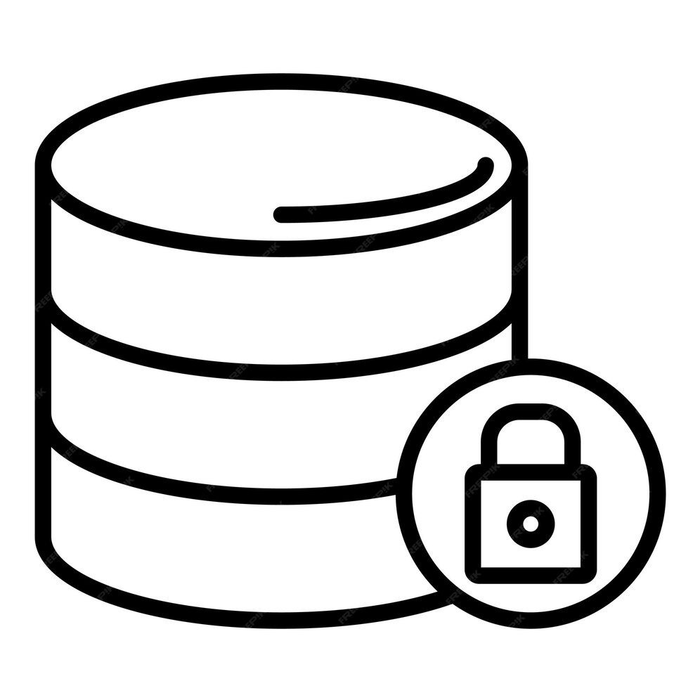 Premium Vector Database Security Vector Illustration Style