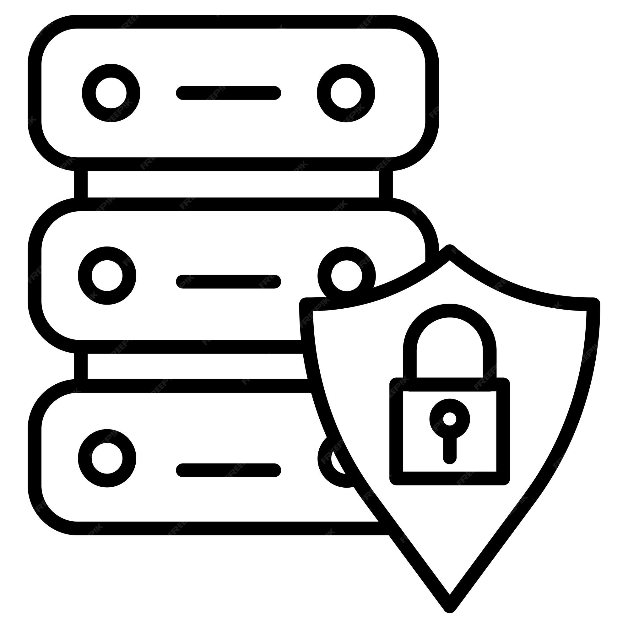 Premium Vector Database Security Vector Illustration
