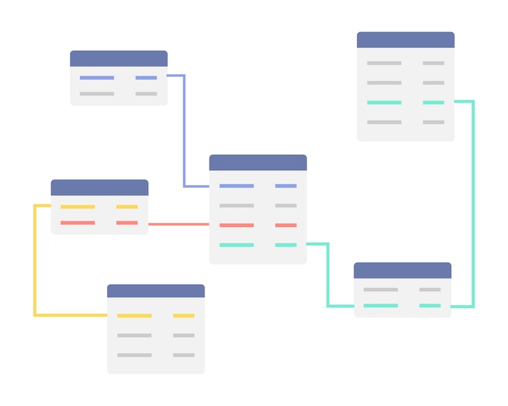 Premium Vector | Database Structure and Design to provide a structure ...