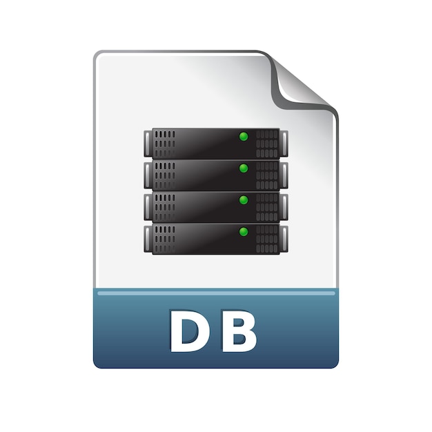 Premium Vector | DB File format icon color vector illustration Premium Vector | DB File format icon color vector illustration