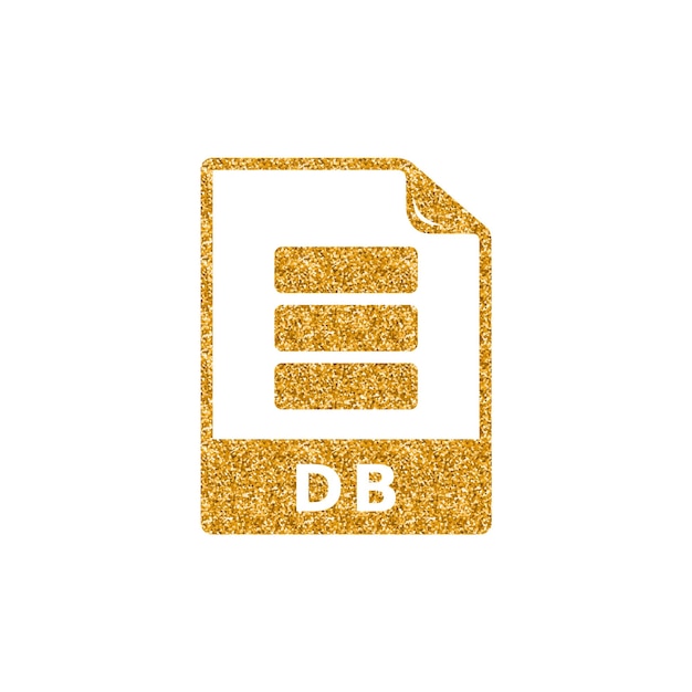Premium Vector | Db file format icon gold glitter texture vector ... Premium Vector | Db file format icon gold glitter texture vector ...