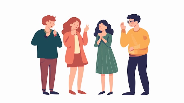 Deafmute People Communication Concept Man and Woman Sign Language ... Deafmute People Communication Concept Man and Woman Sign Language ...