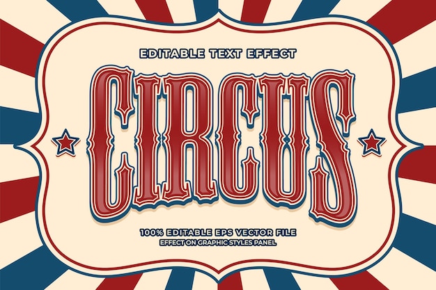 Premium Vector | Decorative circus editable text effect vector Premium Vector | Decorative circus editable text effect vector