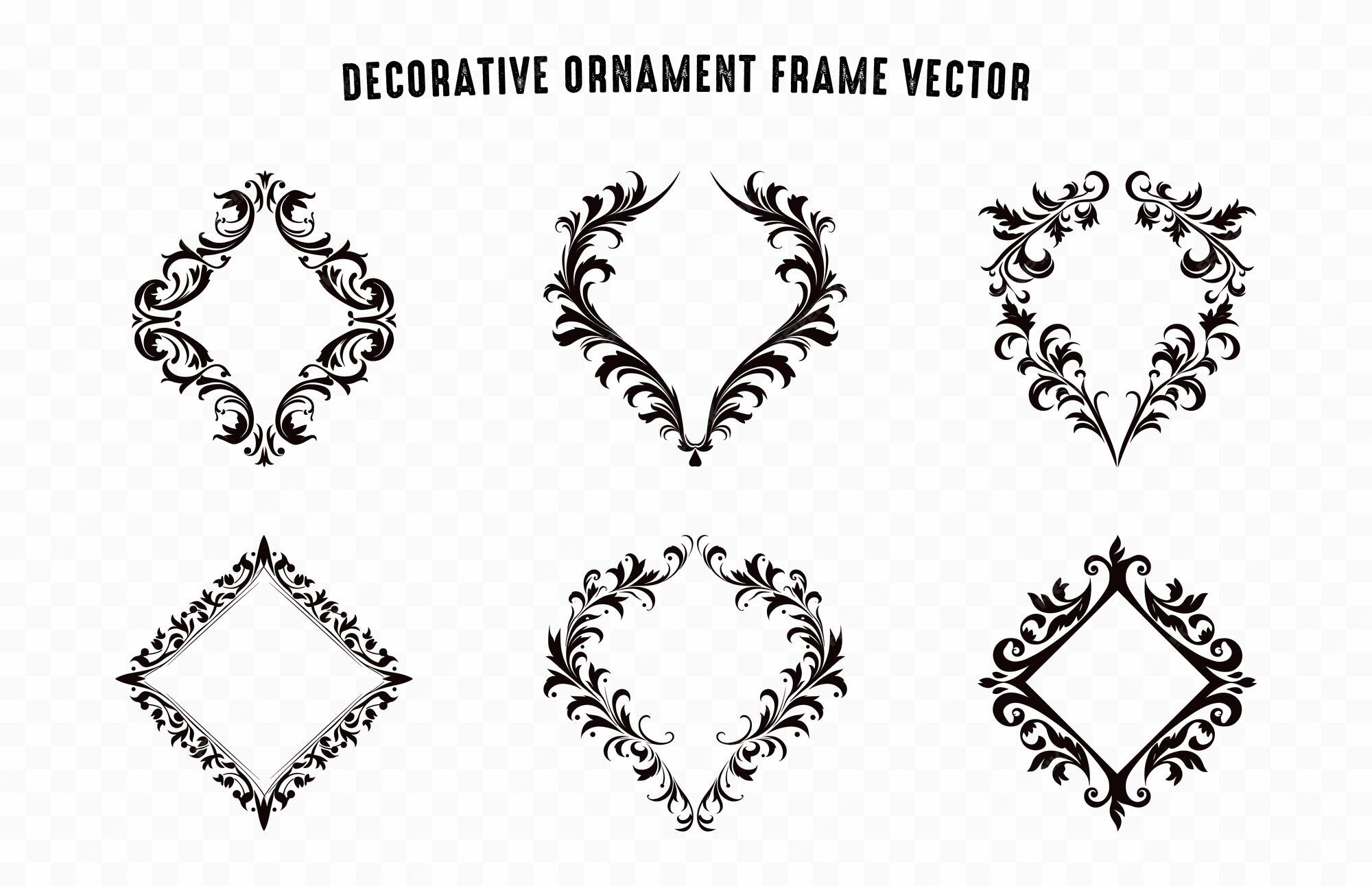 Premium Vector | Decorative corner frame vector set set of ornamental ... Premium Vector | Decorative corner frame vector set set of ornamental ...