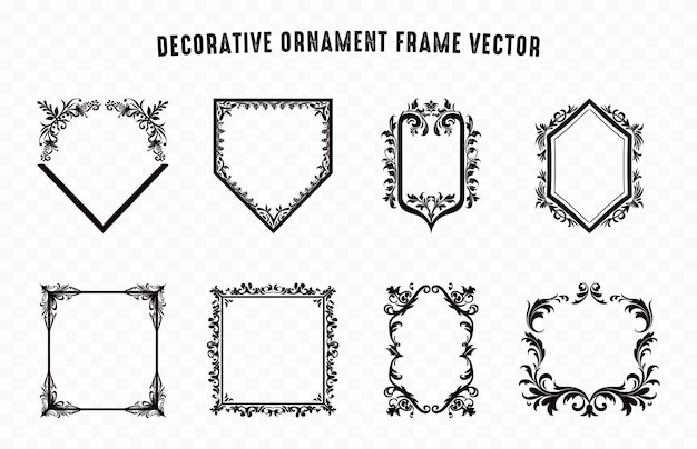 Premium Vector | Decorative corner frame vector set set of ornamental ... Premium Vector | Decorative corner frame vector set set of ornamental ...