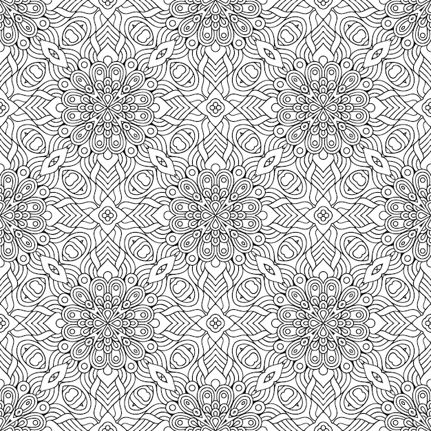 Premium Vector Decorative Geometric Tile Seamless Pattern