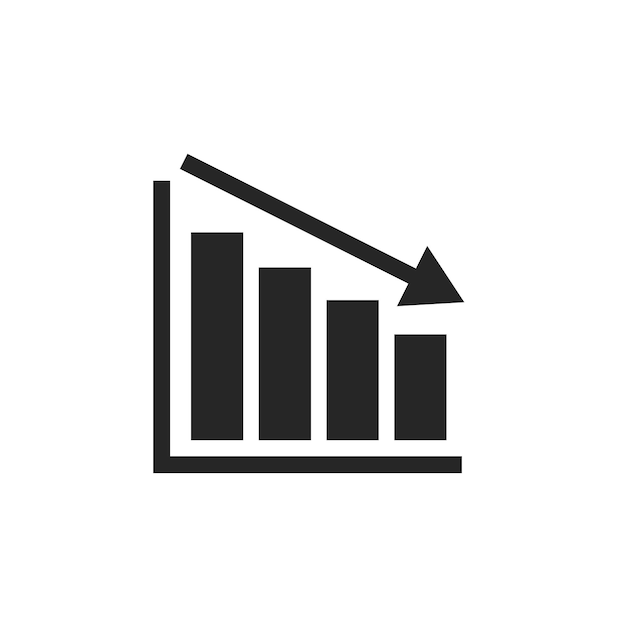 Premium Vector | Decrease Performance Default Icon Isolated on White Background