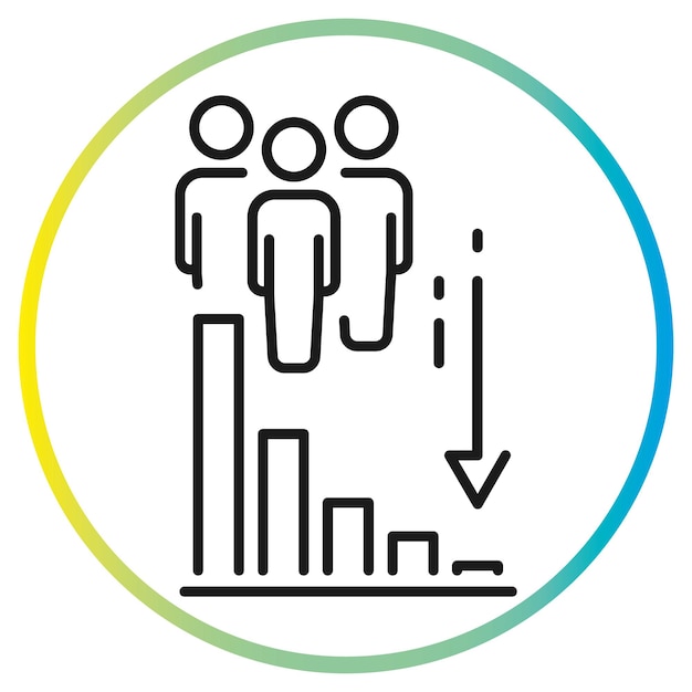 Premium Vector | Decrease population icon
