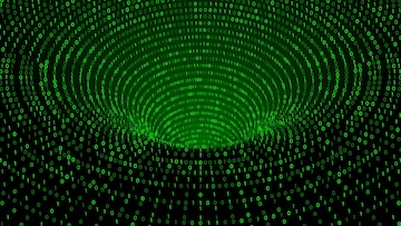 Premium Vector | Deep data vortex. funnel with binary data matrix, digital tunnel and internet ...