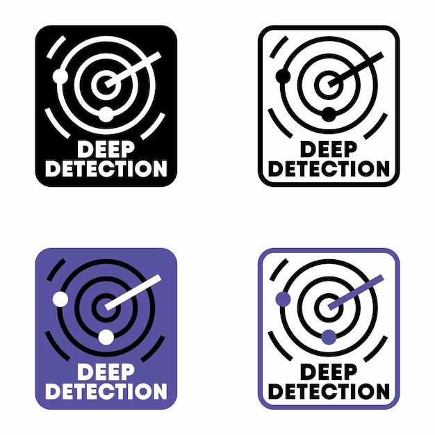 Premium Vector | Deep detection vector information sign Premium Vector | Deep detection vector information sign
