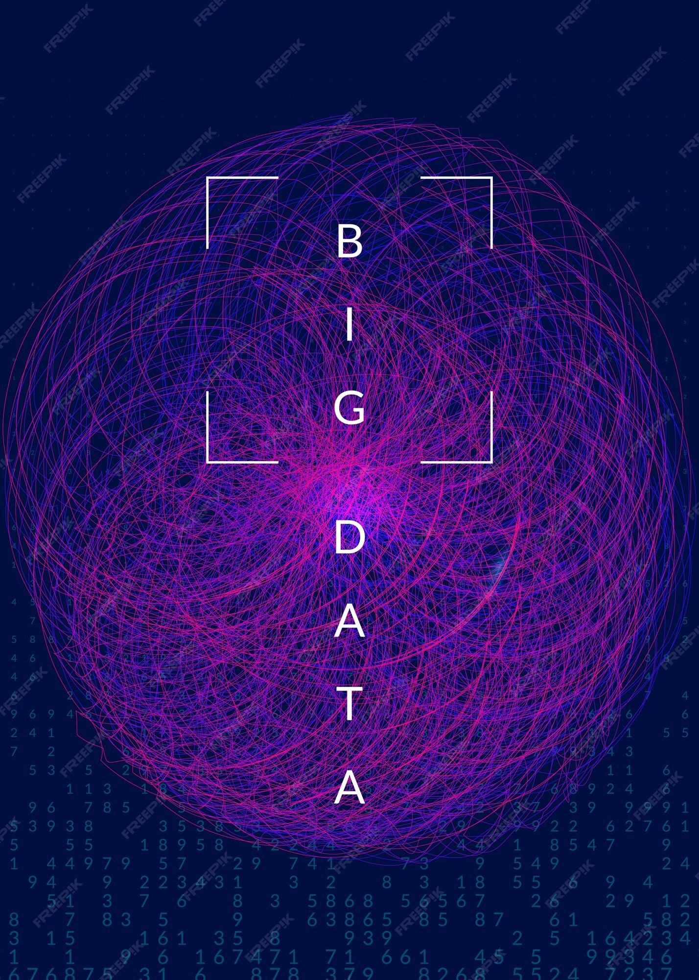 Premium Vector | Deep learning background. technology for big data ...