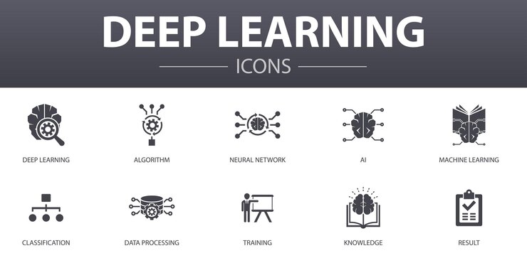 Premium Vector | Deep learning simple concept icons set. Contains such ...