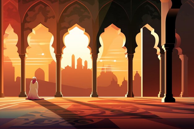 Premium Vector | Deeply Personal Moment of Reflection and Prayer Premium Vector | Deeply Personal Moment of Reflection and Prayer