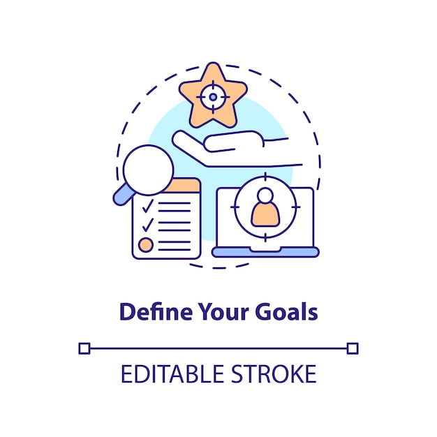 Premium Vector | Define your goals concept icon Premium Vector | Define your goals concept icon