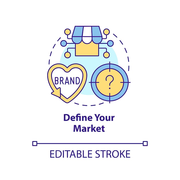 Premium Vector | Define your market concept icon Premium Vector | Define your market concept icon