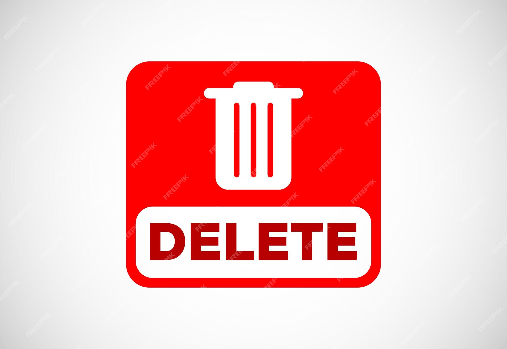 Premium Vector | Delete button trash can bin symbol delete web icon ... Premium Vector | Delete button trash can bin symbol delete web icon ...