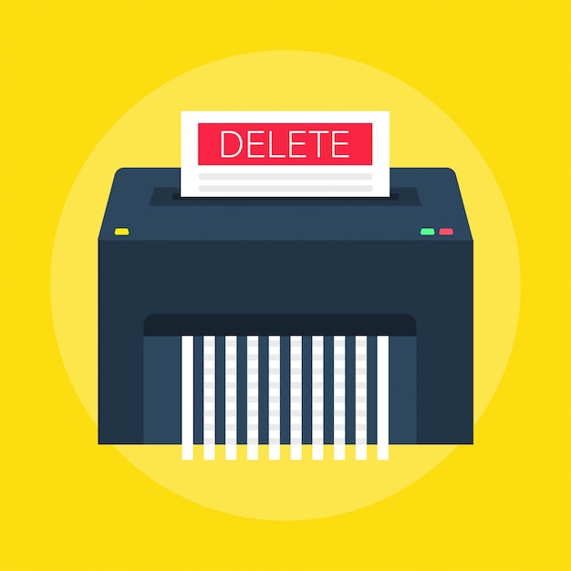Premium Vector | Delete files or deleted documents process. Premium Vector | Delete files or deleted documents process.
