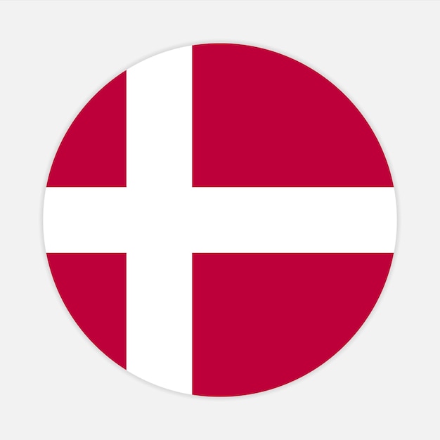 Premium Vector | Denmark round flag vector icon design denmark circle flag Premium Vector | Denmark round flag vector icon design denmark circle flag
