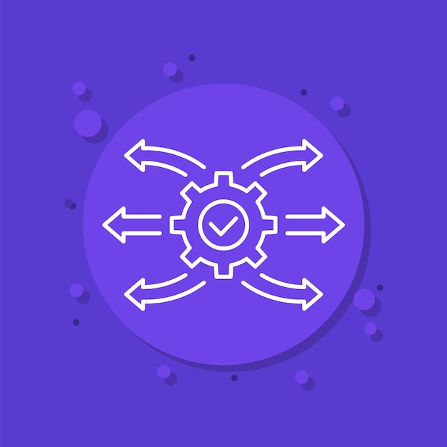 Premium Vector | Deployment icon project execution line vector Premium Vector | Deployment icon project execution line vector