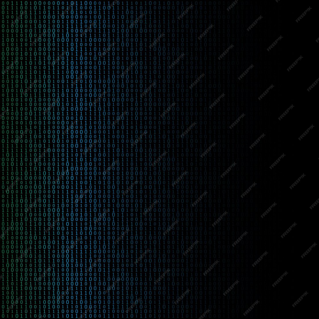 Premium Vector | Design elements binary computer code halftone pattern dark background vector ...