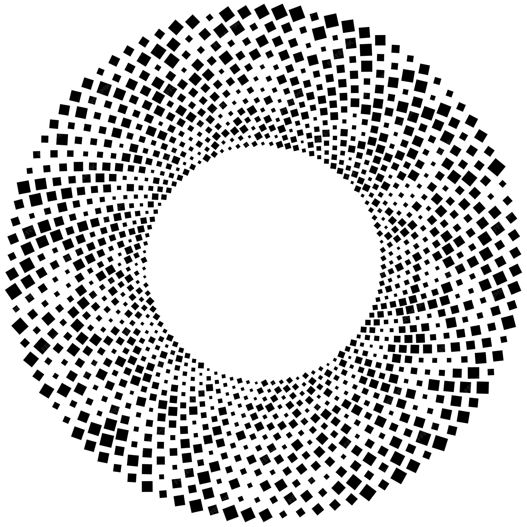 디자인 요소 기호 흰색 배경에 편집 가능한 색상 하프톤 프레임 도트 원형 패턴 벡터 일러스트 레이 션 검정 임의 도트가 있는