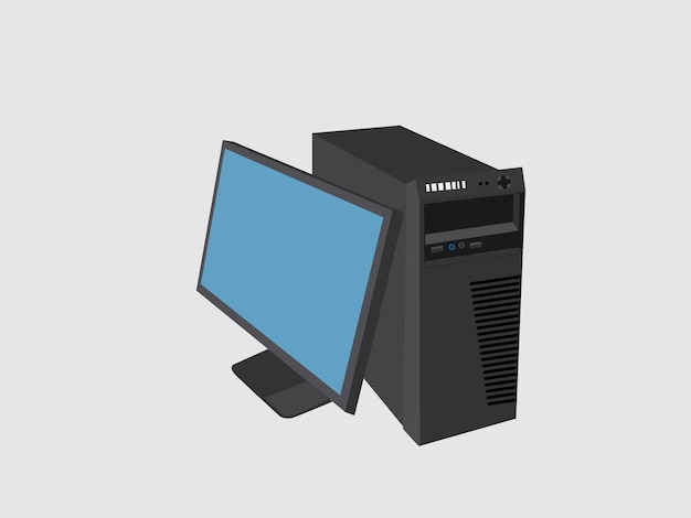 Premium Vector | Desktop computer central processing unit Premium Vector | Desktop computer central processing unit
